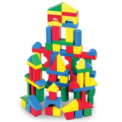 Melissa Doug Standard Unit Solid Wood Building Blocks With Wooden