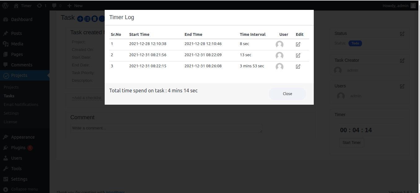 Time Tracker - Taskbuilder