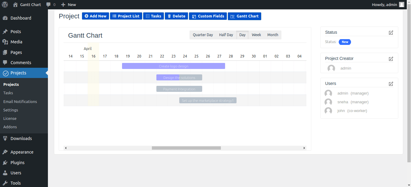 Gantt Chart - Taskbuilder