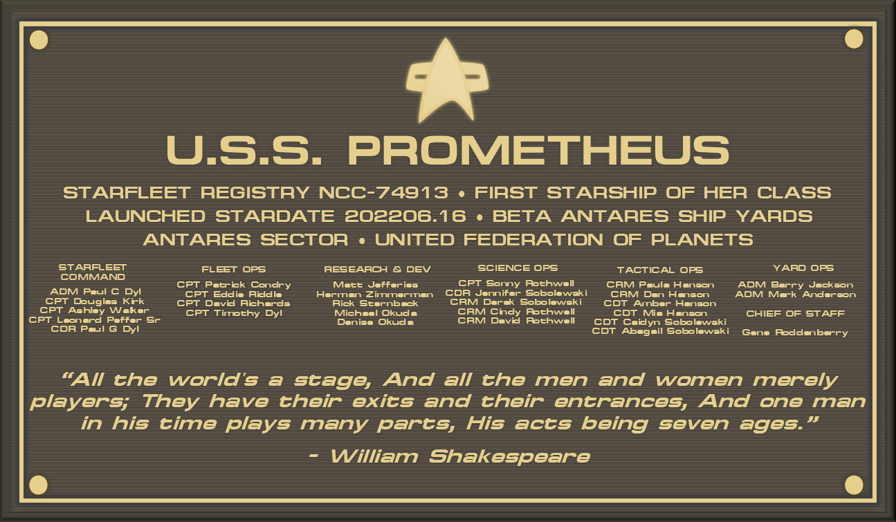 USS Prometheus NCC-74913 | Taskforce31