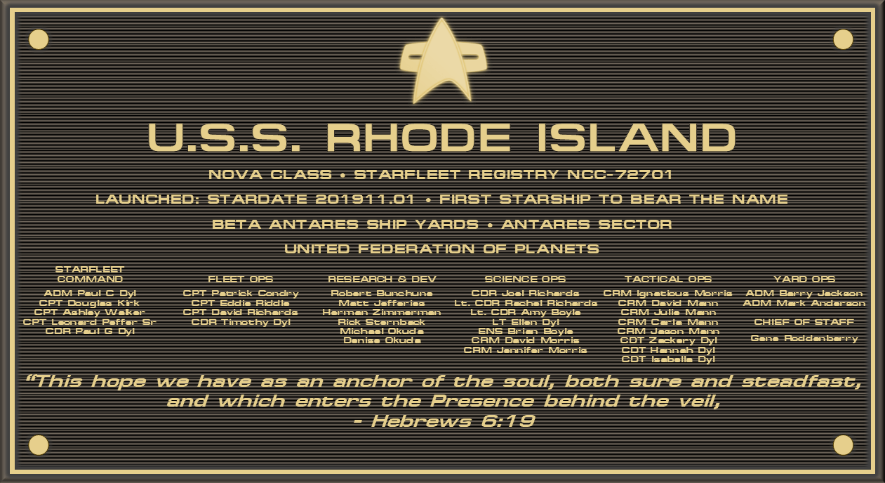 USS RHODE ISLAND NCC-72701 | Taskforce31