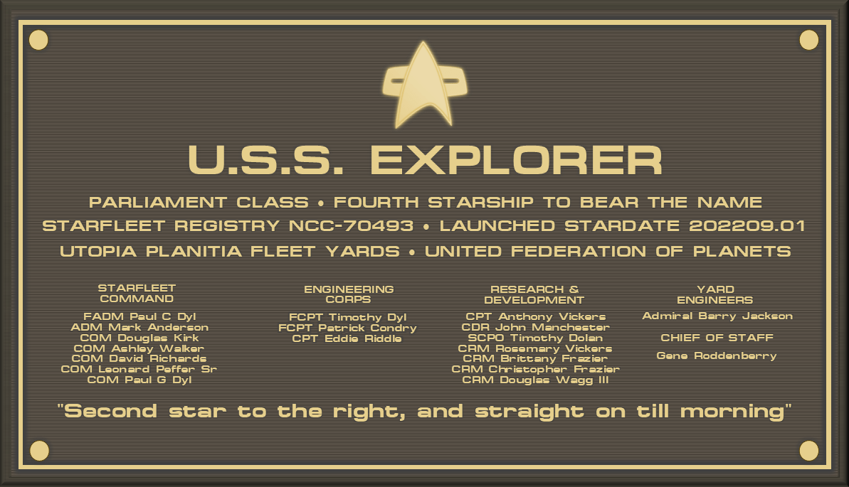 USS Explorer NCC-70493 | Taskforce31