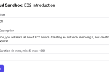 How To Create Aws Sandbox Labs Codedamn Docs