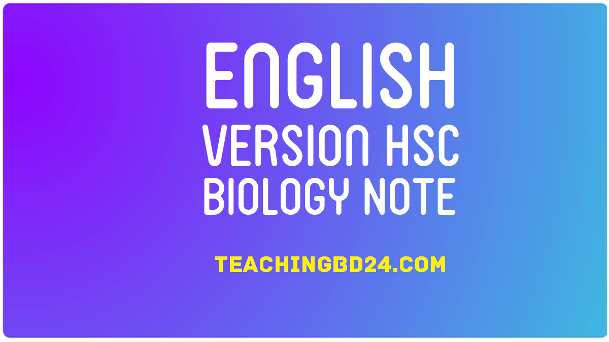 English Version HSC Biology Note