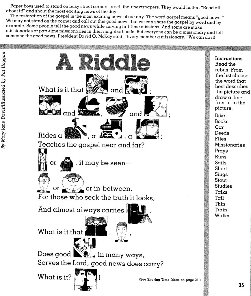 Missionary: Activities & Games - Teaching Children the Gospel