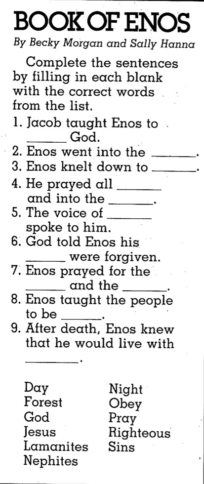 Enos - Teaching Children the Gospel