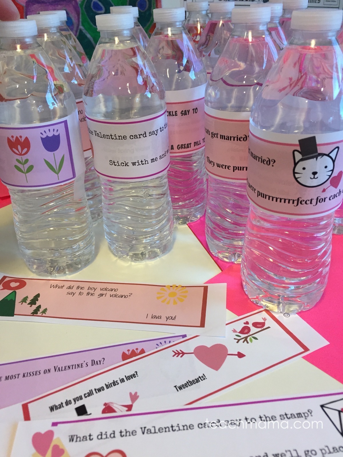valentine's day water bottle labels: get kids reading jokes! - Teach Mama