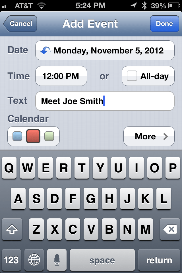 Easy Calendar is my favorite iOS Calendar App (includes 6 month ...