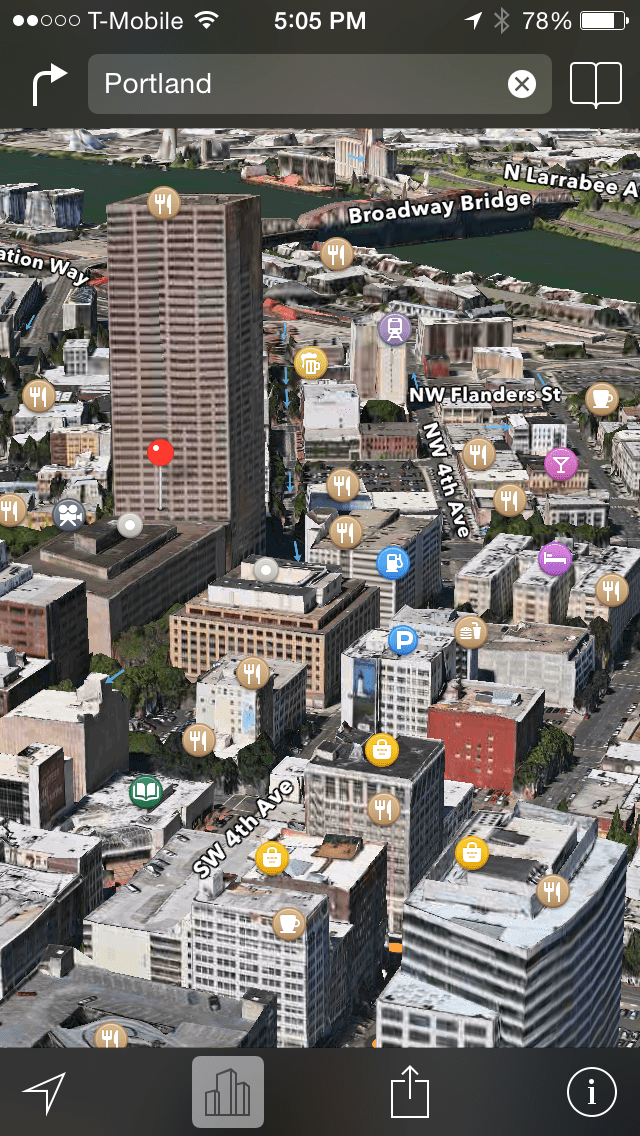How to quickly switch to and use 3D Flyover Mode in Apple Maps App