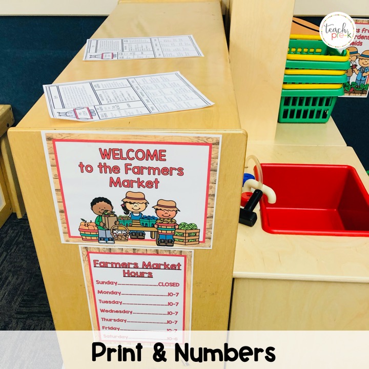 Farmers Market Dramatic Play - Teach Pre-K
