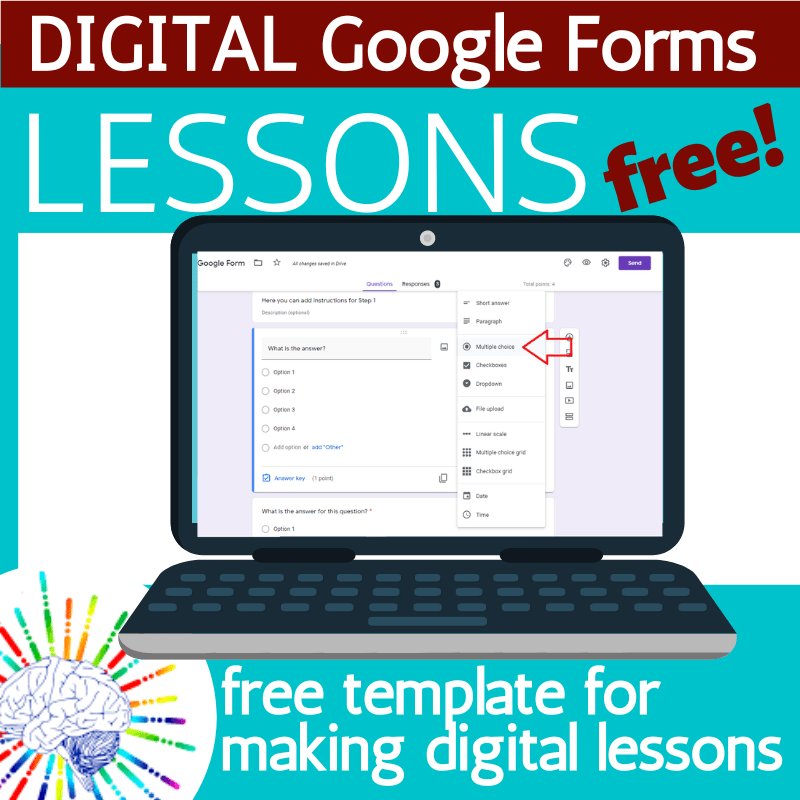 FREE Make Digital Lessons with Google Forms: Simple Template