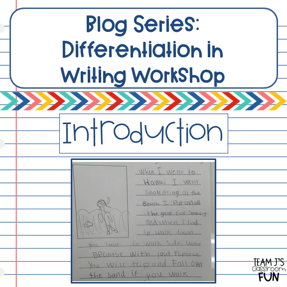 New Blog Series - Differentiation in Writing Workshop - Team J's ...