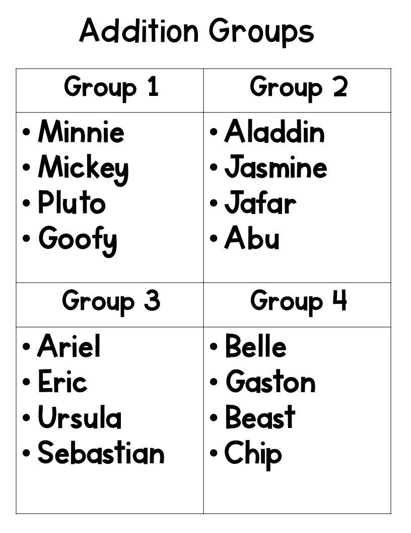 Math Rotations - Creating Groups - Team J's Classroom Fun