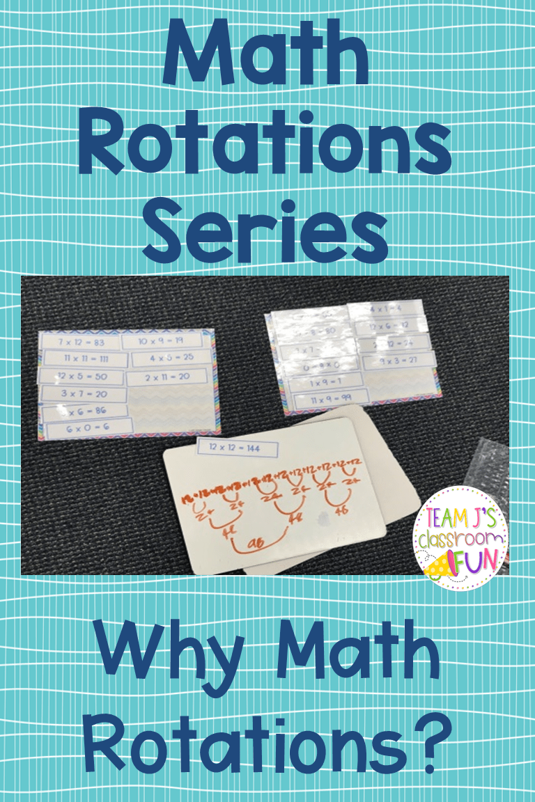 Math Rotations - The Why - Team J's Classroom Fun