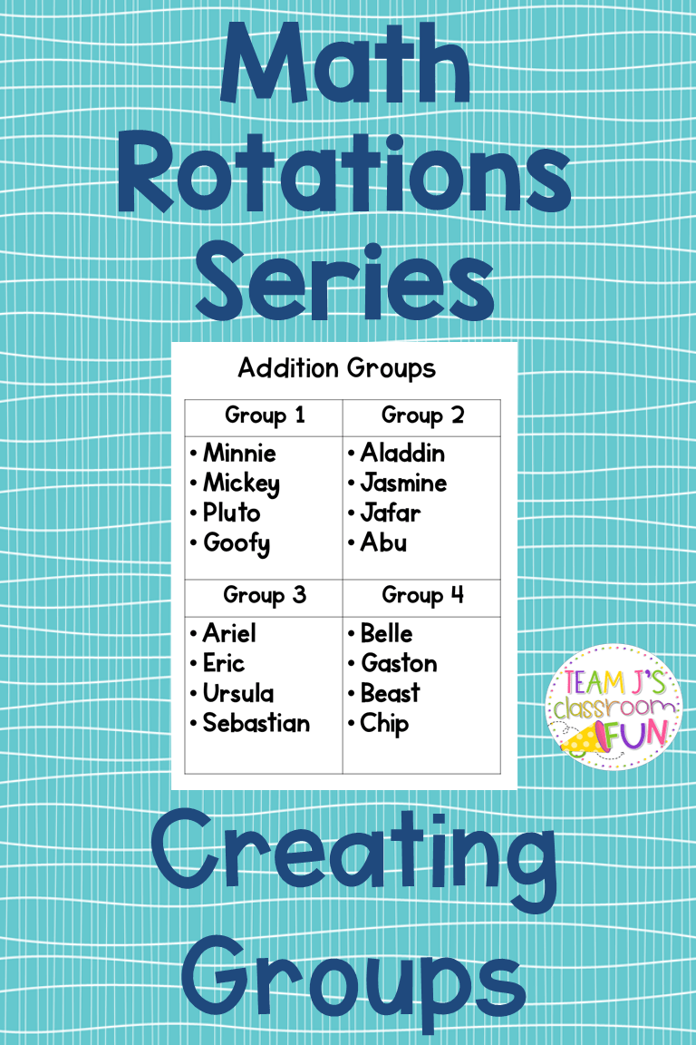 Math Rotations - Creating Groups - Team J's Classroom Fun
