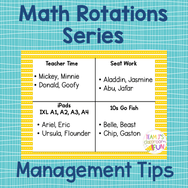 Math Rotations - Management Tips - Team J's Classroom Fun