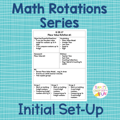 Math Rotations - Initial Set-Up - Team J's Classroom Fun