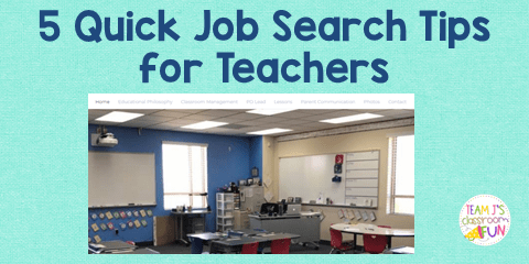 5 Quick Job Search Tips for Teachers - Team J's Classroom Fun