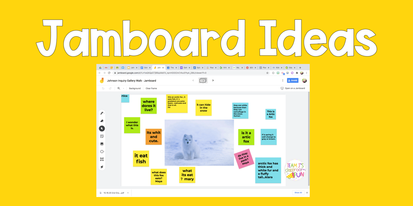Jamboard Ideas for Your Classroom - Team J's Classroom Fun