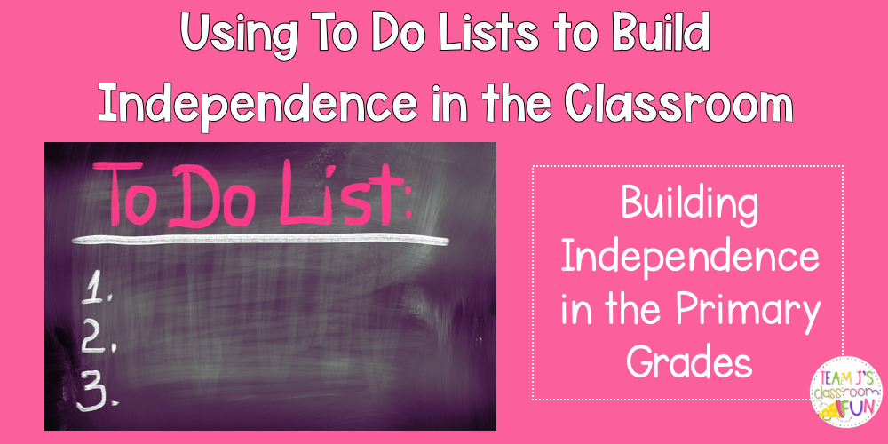 Building Student Independence Tip - Team J's Classroom Fun