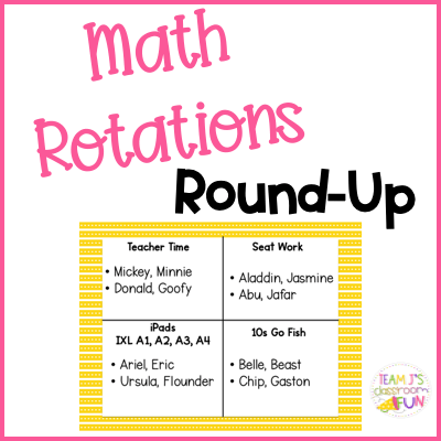 Math Rotations Round-Up - Team J's Classroom Fun