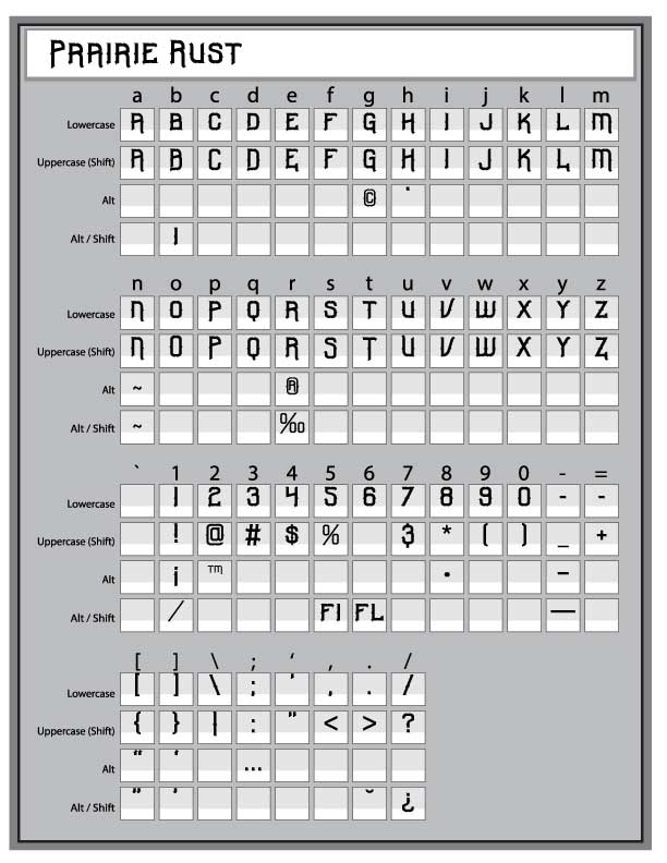 Western Font – Prairie Rust – TeamLogoStyle