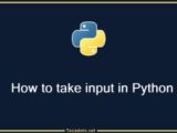 User Input In Python Tecadmin
