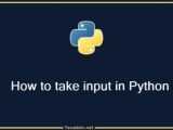 User Input In Python Tecadmin