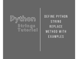 Python String Replace Techbeamers