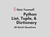 Python List Tuple Dictionary 30 Exercises Techbeamers