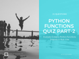 Python Functions Quiz Part 2 For Senior Programmers