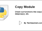 Python Copy Module To Copy Lists Techbeamers