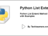 List Extend Method Techbeamers