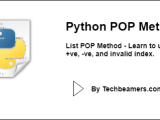 List Pop Method Techbeamers