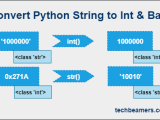 Python String To Int And Back To String Techbeamers