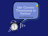 Python Get Current Timestamp String Techbeamers
