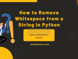 How To Remove Whitespace From A String Techbeamers