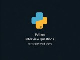 Python Interview Questions Pdf For Experienced Techbeamers