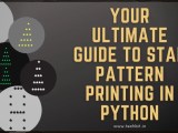 Pattern Printing In Python Easily Approach Star Patterns