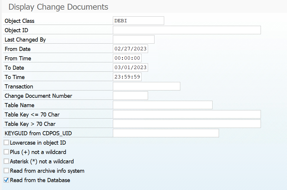 SAP S4 HANA History of Changes for Master Data Objects
