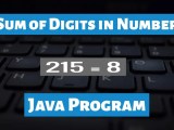 Print Sum Of Digits In Given Number Using Java Techdecode Tutorials