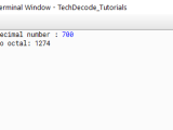 Convert Decimal To Octal In Java