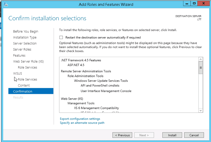 How to configure Windows server update services
