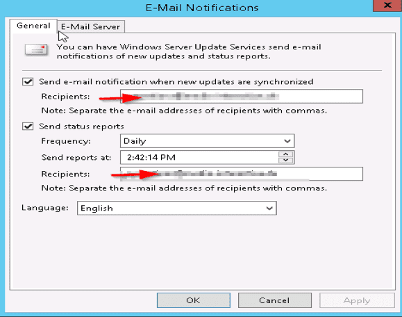 Configure WSUS Email Notification for Office365