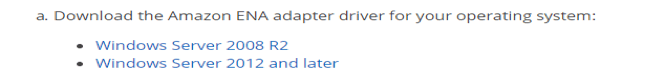 How to enable Enhanced Networking Adapter (ENA) on Windows