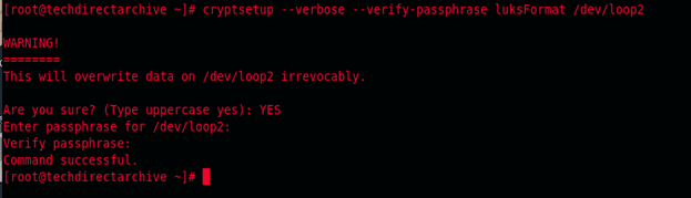 How to encrypt a partition with Cryptsetup - TechDirectArchive
