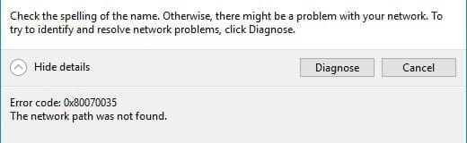 MDT unable to access the Log share: Network Path was not found