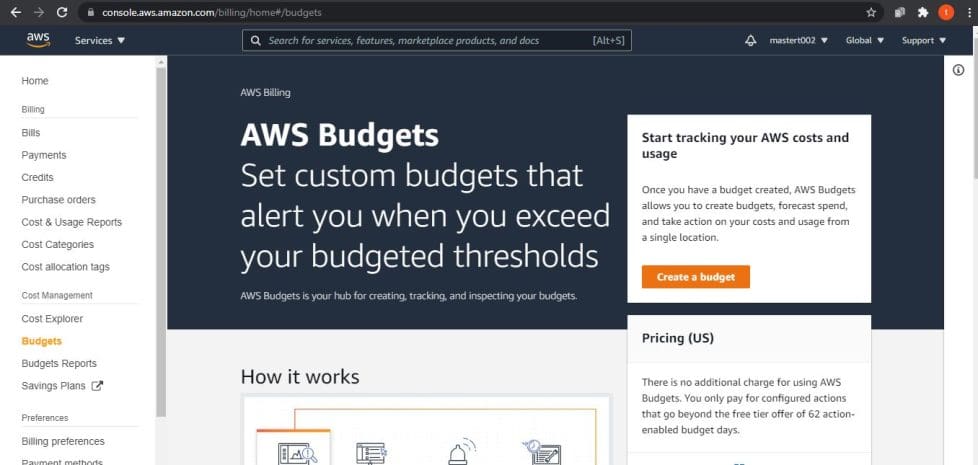 How to manage costs with AWS Budgets
