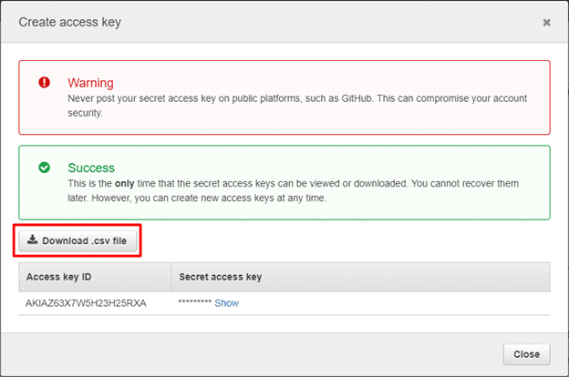 Creating Profiles for your AWS Access Credentials