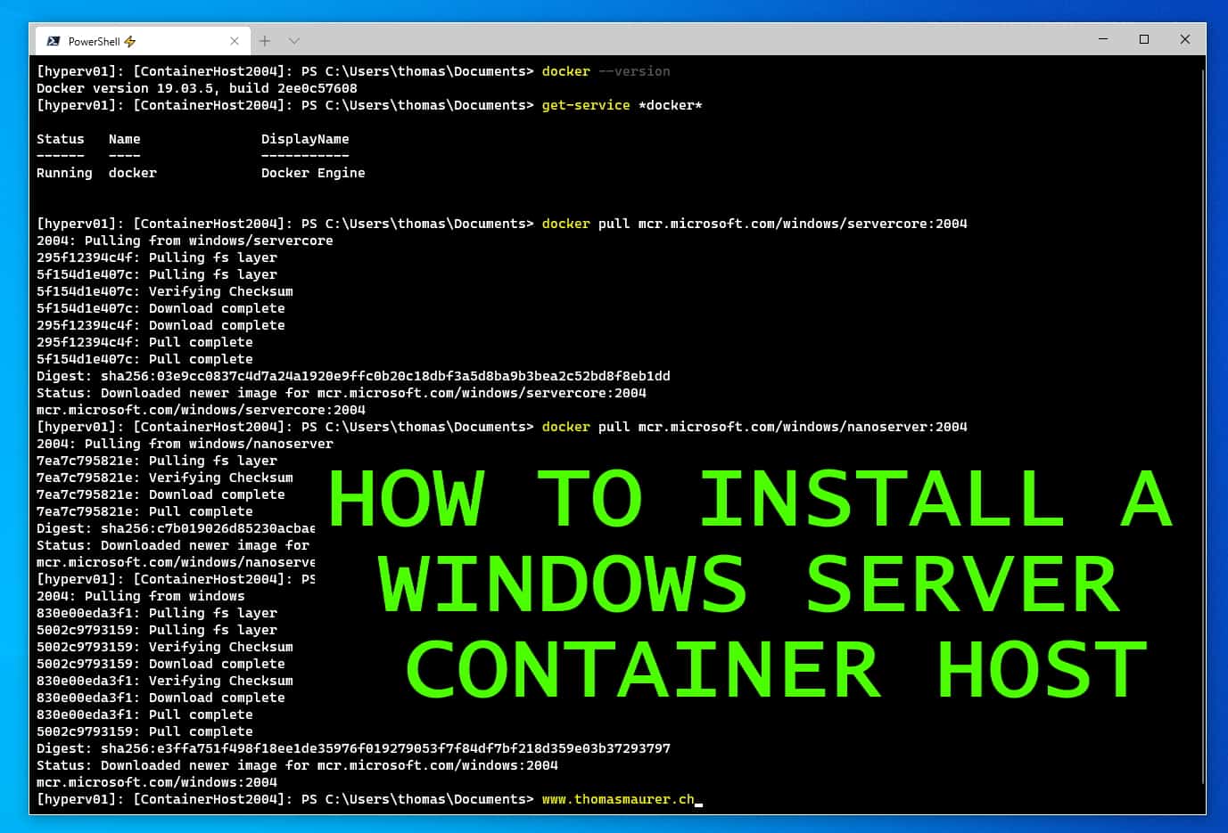 How to install a windows server container host | Learn [Solve IT]